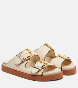 Zimmermann Goldie Leather Sandals - White