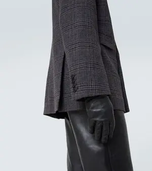 Saint Laurent Checked Wool And Cashmere Blazer - Grey