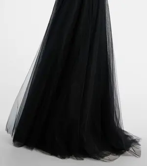 Costarellos Tulle Bustier Gown