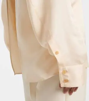 Khaite Durion Satin Top - Yellow