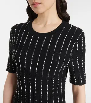 JOSEPH Ribbed-knit Cotton-blend Midi Dress