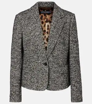 Dolce & Gabbana Wool, Silk, And Alpaca-blend Jacket - Grey
