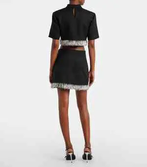 Simkhai Jalen Embellished Cropped Top