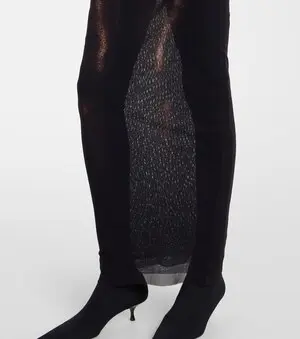 JEAN PAUL GAULTIER Trompe L'oeil Mesh Maxi Dress - Multicoloured