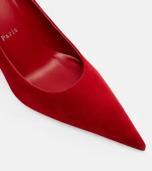 CHRISTIAN LOUBOUTIN Kate Max 85 Suede Pumps - Red