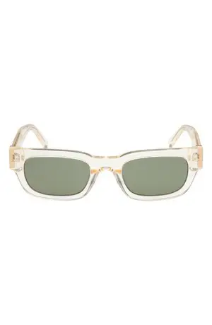 Abercrombie 51mm Square Sunglasses - Crystal/green Lens