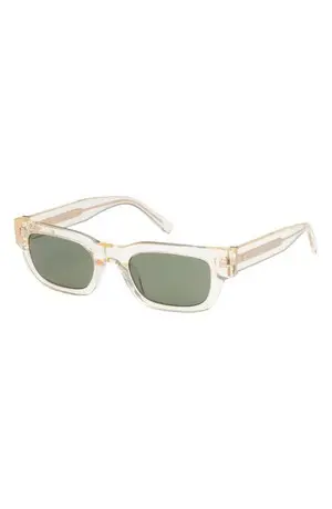 Abercrombie 51mm Square Sunglasses - Crystal/green Lens