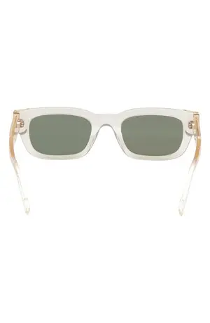 Abercrombie 51mm Square Sunglasses - Crystal/green Lens