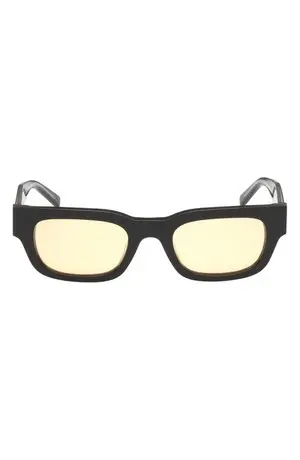 Abercrombie 51mm Square Sunglasses - Shiny Black /amber Lens