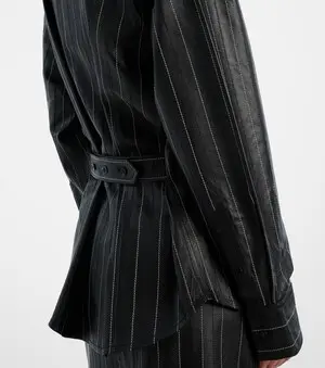 Victoria Beckham Belted Leather Jacket