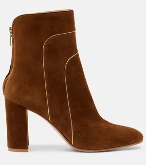 GIANVITO ROSSI Juliette 85 Suede Ankle Boots - Brown