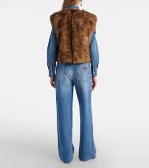 Dolce & Gabbana Cropped Shearling Vest