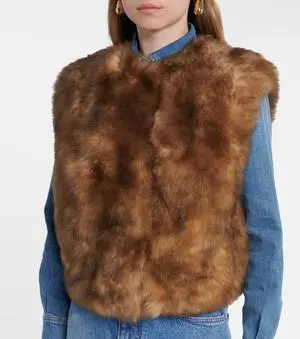 Dolce & Gabbana Cropped Shearling Vest