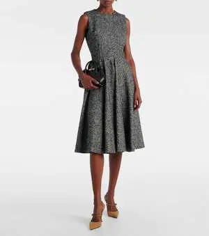 Dolce & Gabbana Wool-blend Midi Dress - Grey