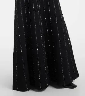 JOSEPH Ribbed-knit Cotton-blend Maxi Skirt