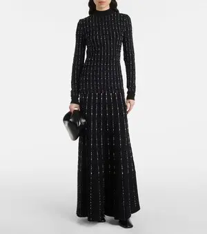 JOSEPH Ribbed-knit Cotton-blend Maxi Skirt