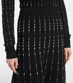 JOSEPH Ribbed-knit Cotton-blend Maxi Skirt