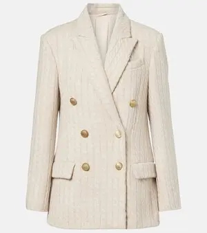 Brunello Cucinelli Monili Cable-knit Cashmere Blazer