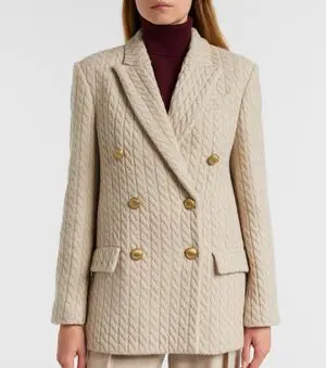 Brunello Cucinelli Monili Cable-knit Cashmere Blazer