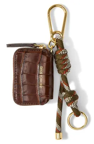 Veronica Beard Croc-embossed Leather Pouch Bag Charm