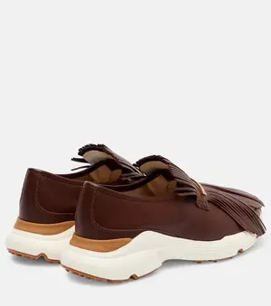 TOD'S Fringed Leather Sneakers