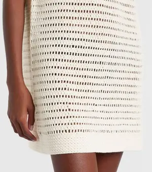 LESET Lucy Crochet Cotton Minidress