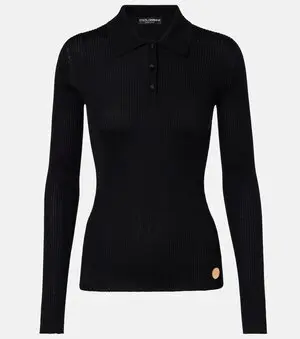 Dolce & Gabbana Cashmere Polo Sweater - Black