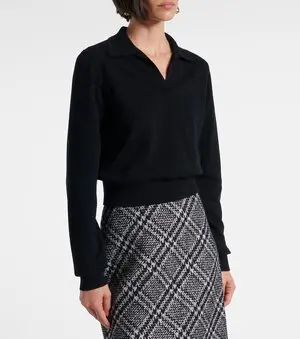 Dolce & Gabbana Cashmere Polo Sweater - Black