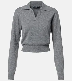 Dolce & Gabbana Cashmere Polo Sweater - Grey