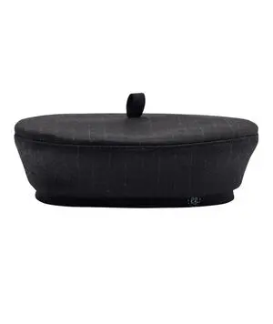 Ruslan Baginskiy Pinstriped Wool-blend Beret - Black