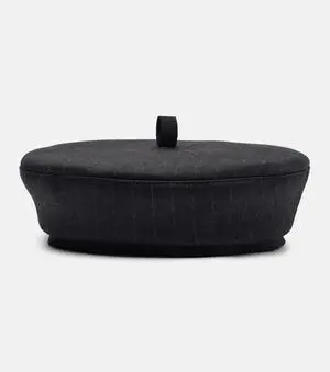 Ruslan Baginskiy Pinstriped Wool-blend Beret