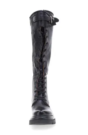 A.S.98 Edison Lace-up Knee-high Boots - Black