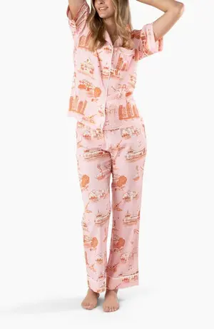 KATIE KIME Nashville Toile Pants Set - Pink