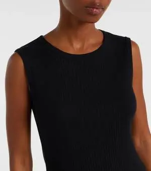 JEAN PAUL GAULTIER Ribbed-knit Cotton Jersey Tank Top