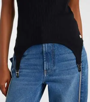 JEAN PAUL GAULTIER Ribbed-knit Cotton Jersey Tank Top