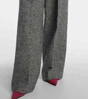 Dolce & Gabbana Pleated Wool-blend Wide-leg Trousers