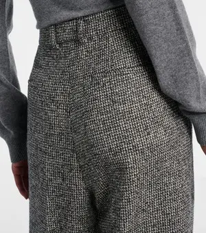 Dolce & Gabbana Pleated Wool-blend Wide-leg Trousers