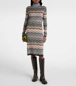 Missoni Multicolor Zigzag Midi Dress - Multicoloured