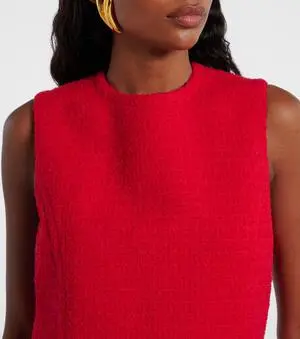 PATOU Tweed And Faille Minidress