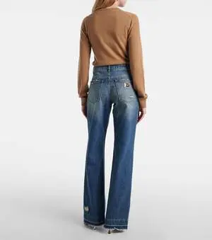 Dolce & Gabbana Distressed Straight Leg Jeans