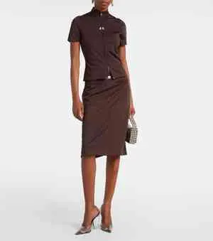 COURREGES Interlock Tracksuit Midi Skirt