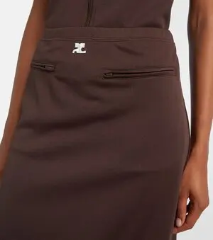 COURREGES Interlock Tracksuit Midi Skirt