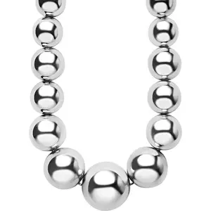Lagos Caviar Bubbly Graduated Bead Long Necklace - Sterling Silver