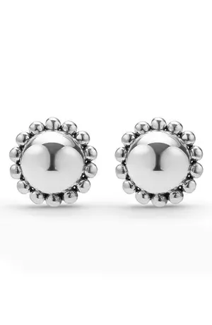 Lagos Caviar Bubbly Round Clip Earrings