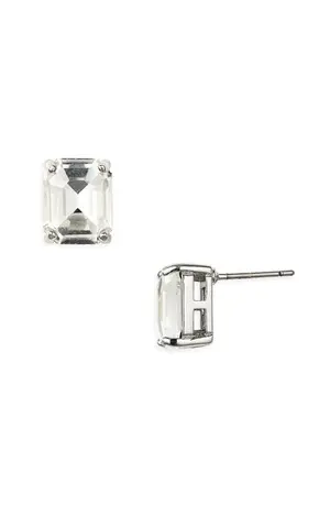 Kurt Geiger Small Stone Stud Earrings Silver/crystal
