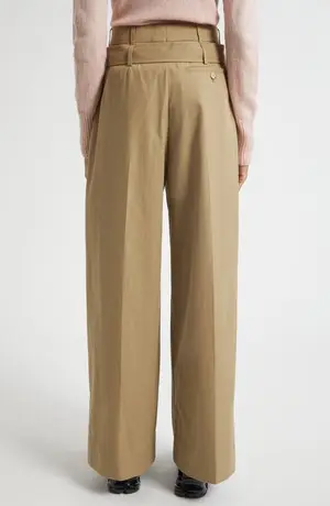 Simone Rocha Multi Belt Loop Pleated Wide Leg Trousers