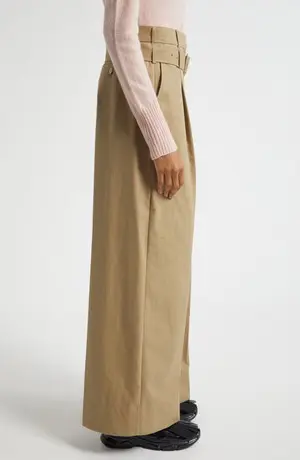 Simone Rocha Multi Belt Loop Pleated Wide Leg Trousers