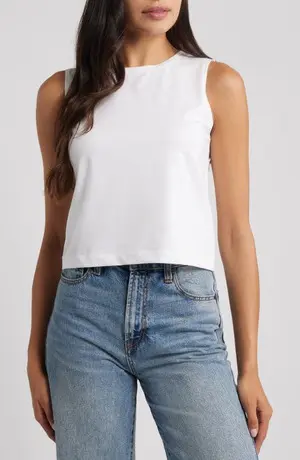 NIC+ZOE Perfect Knit Layer Tank - Paper White