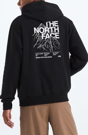 The North Face Half Dome Mountain Graphic Hoodie - Tnf Black