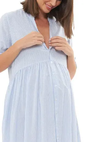 RIPE MATERNITY Stripe Shirt Dress